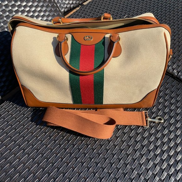 Gucci | Bags | Gucci Xl Travel Boston Bag W Keyslock Straptag Gorgeous | Poshmark